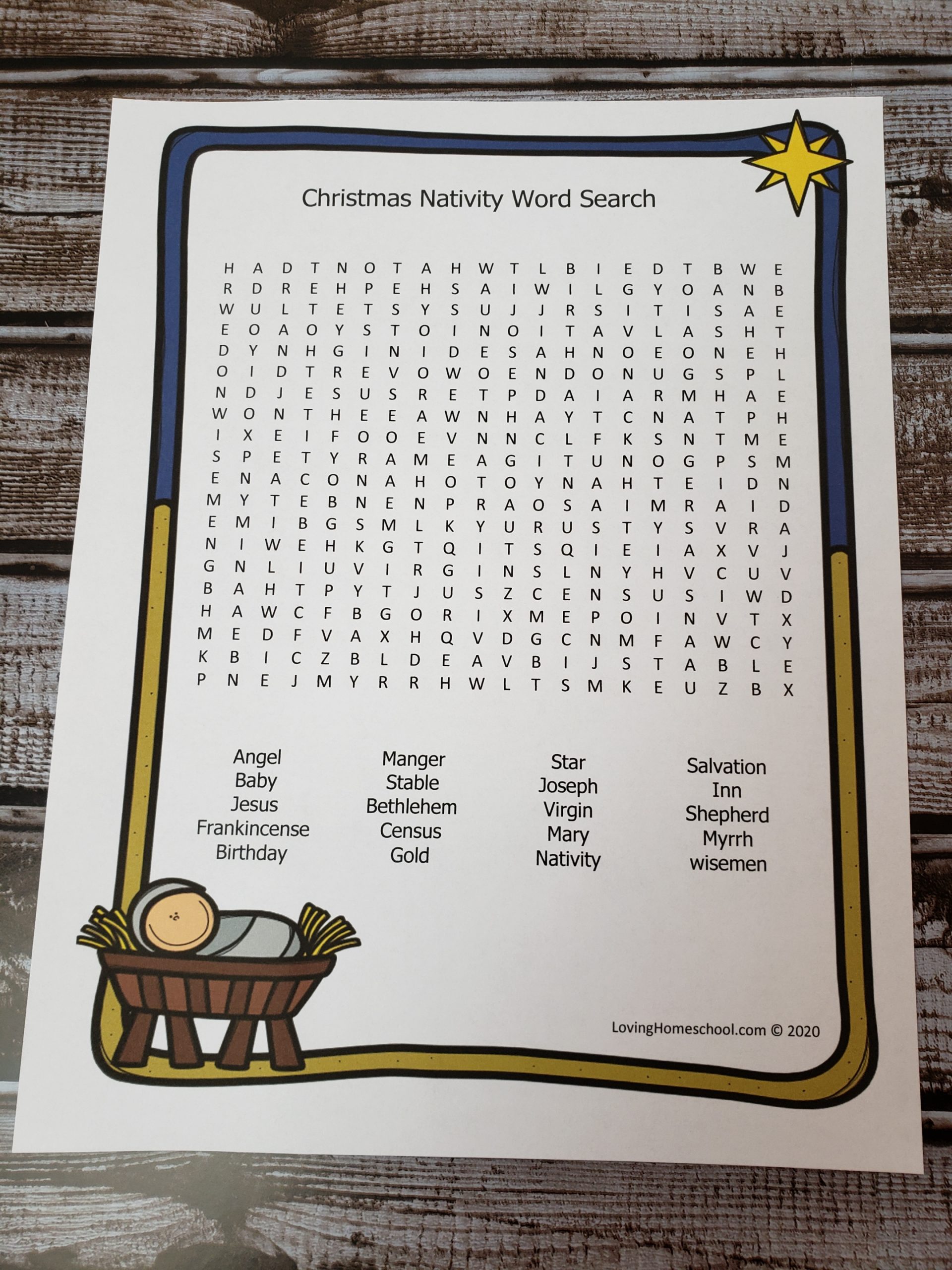 Christmas Nativity Word Search - LovingHomeschool.com