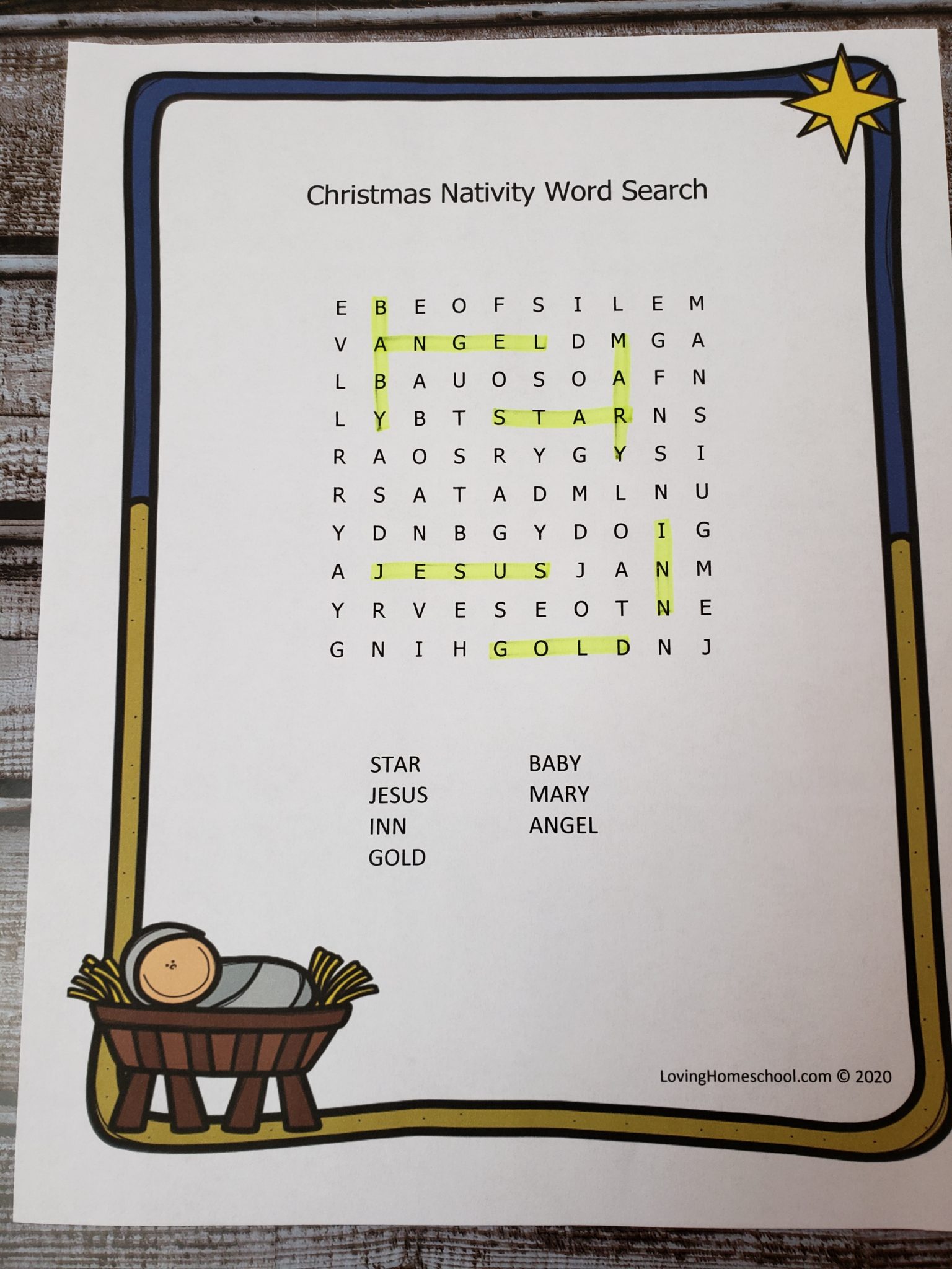Christmas Nativity Word Search - LovingHomeschool.com