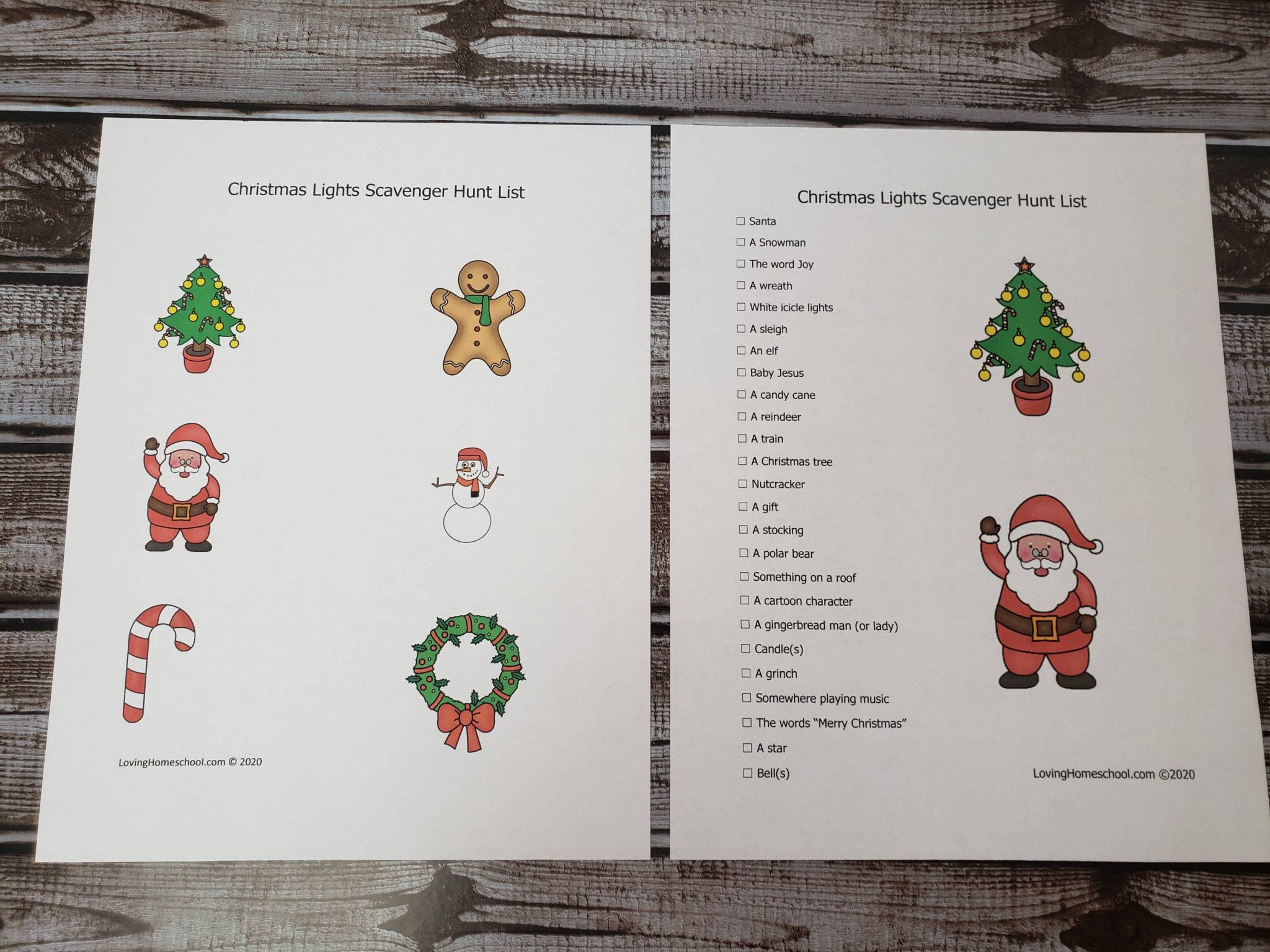 Christmas Lights Scavenger Hunt - LovingHomeschool.com