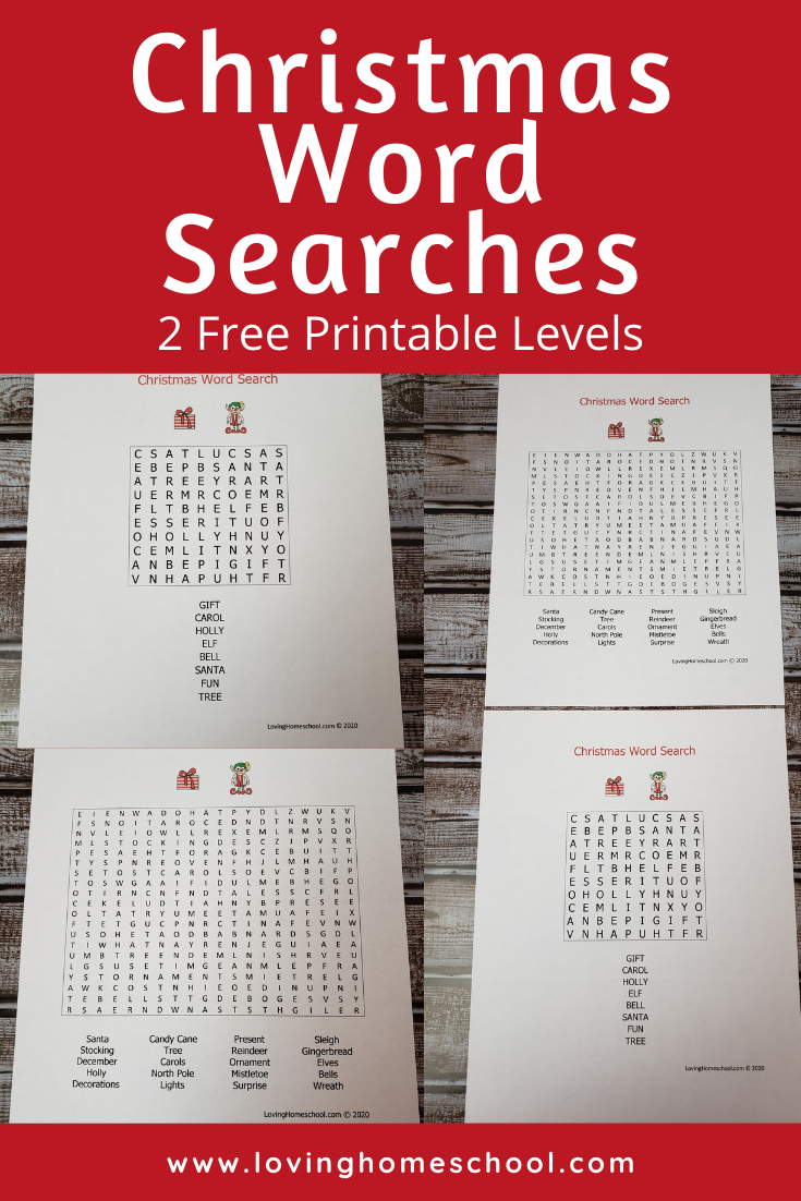 Christmas Word Search - LovingHomeschool.com