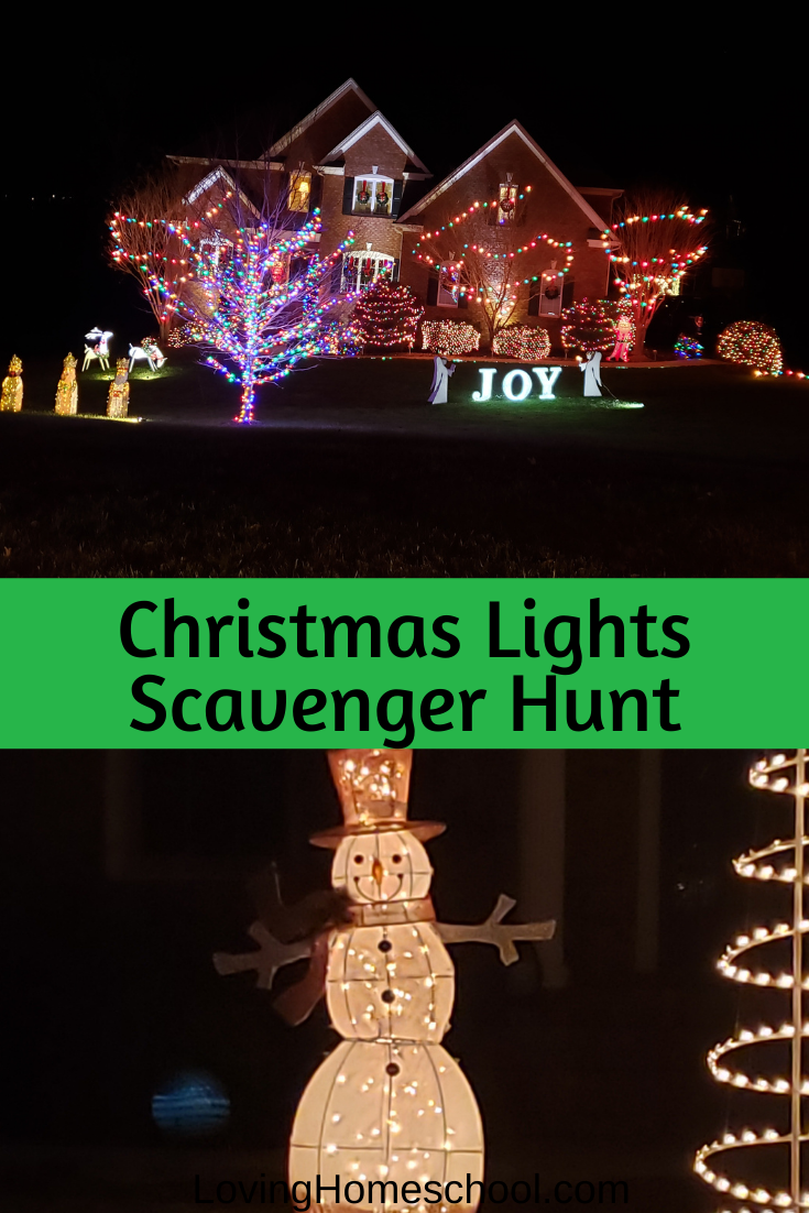 Christmas Lights Scavenger Hunt - LovingHomeschool.com