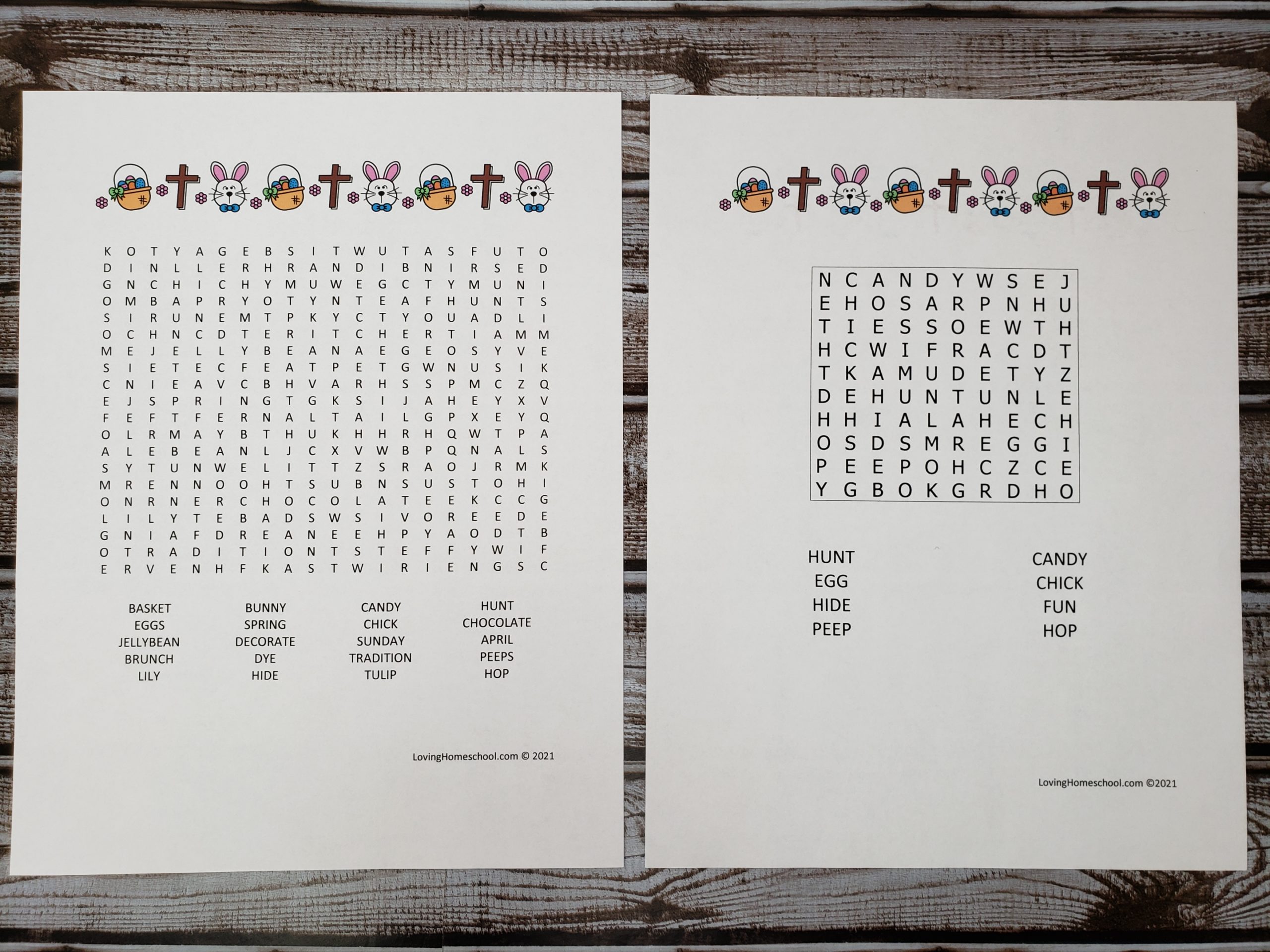 Easter Word Search - LovingHomeschool.com
