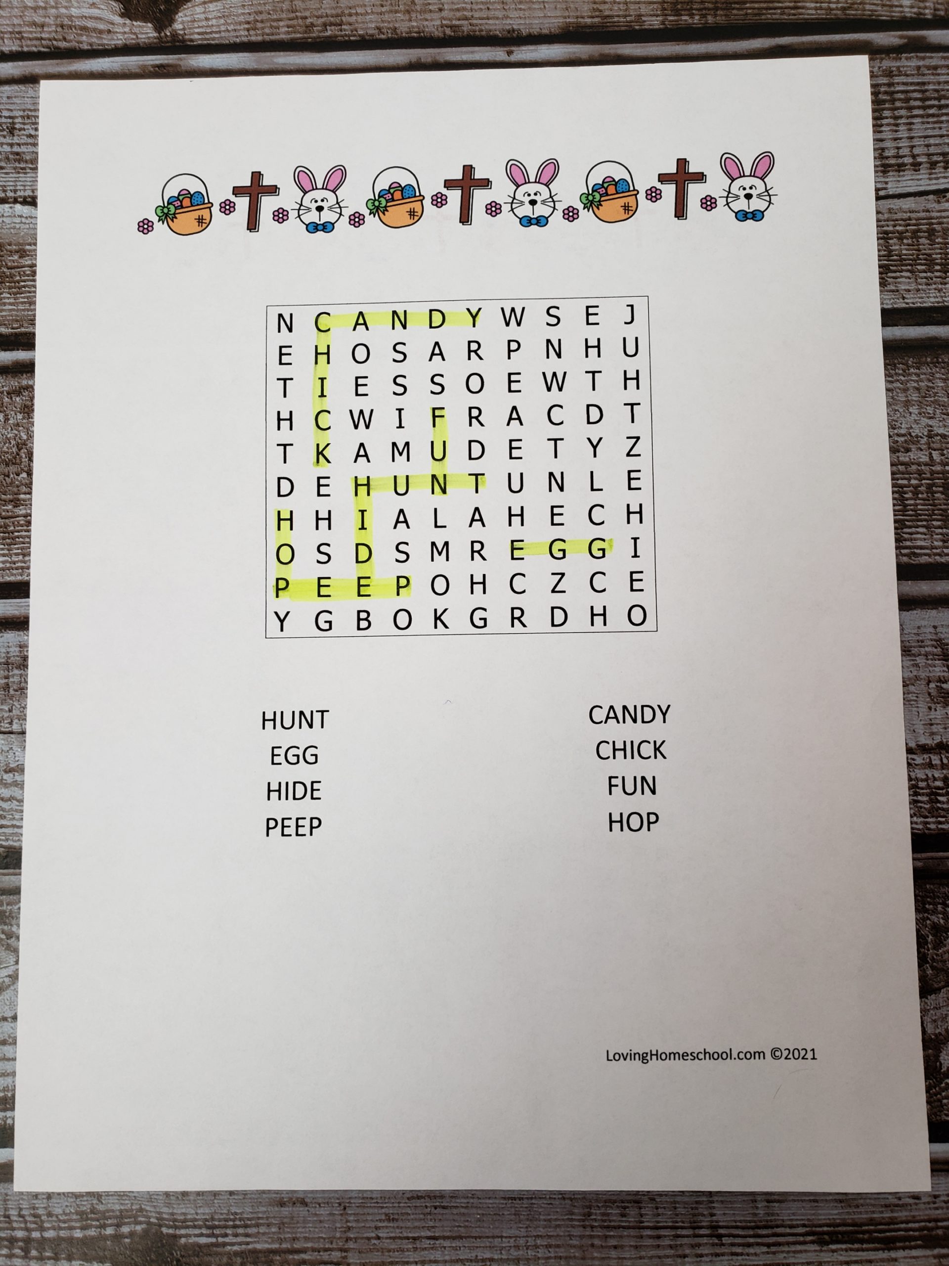Easter Word Search - LovingHomeschool.com