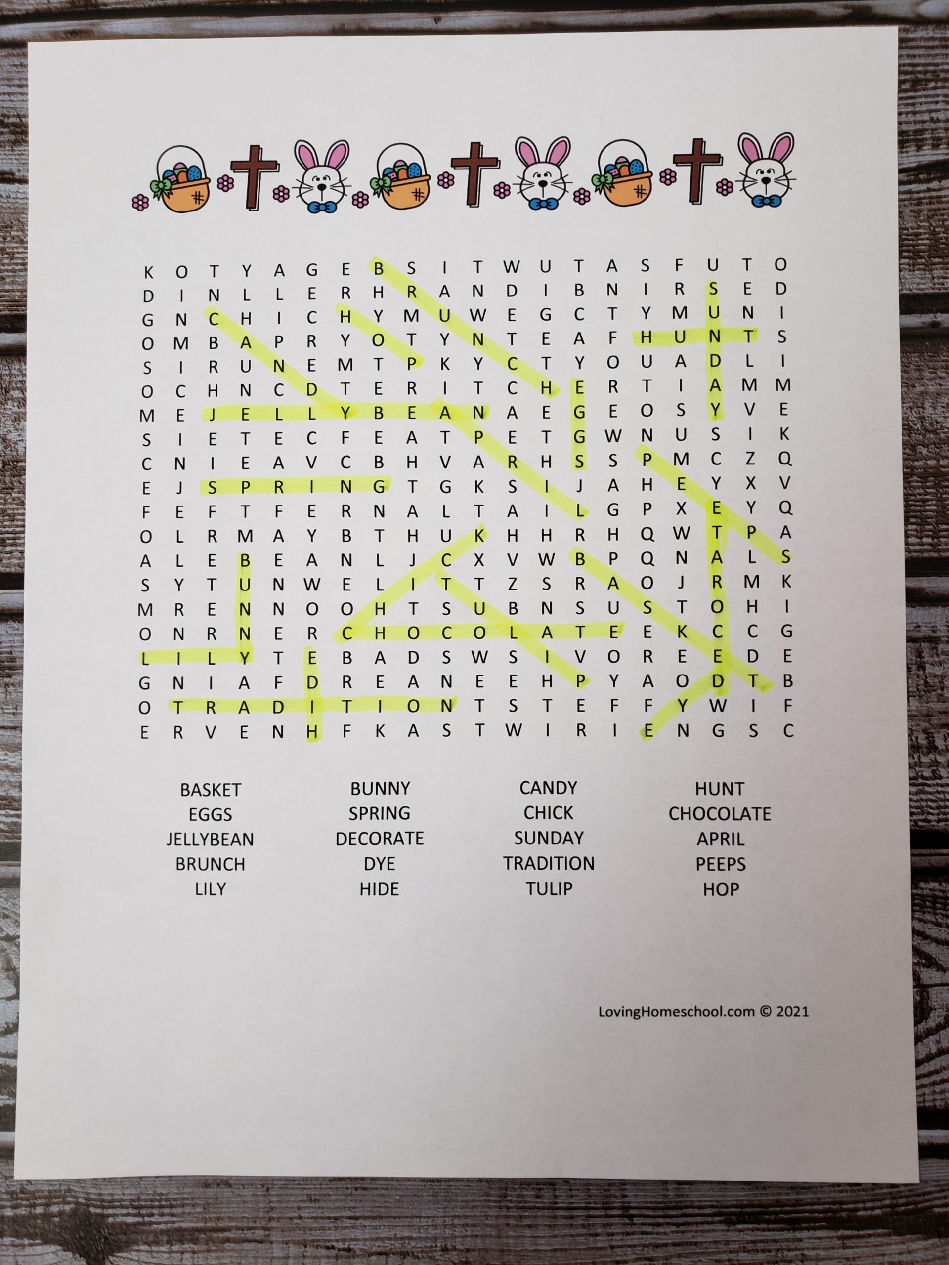 Easter Word Search - LovingHomeschool.com