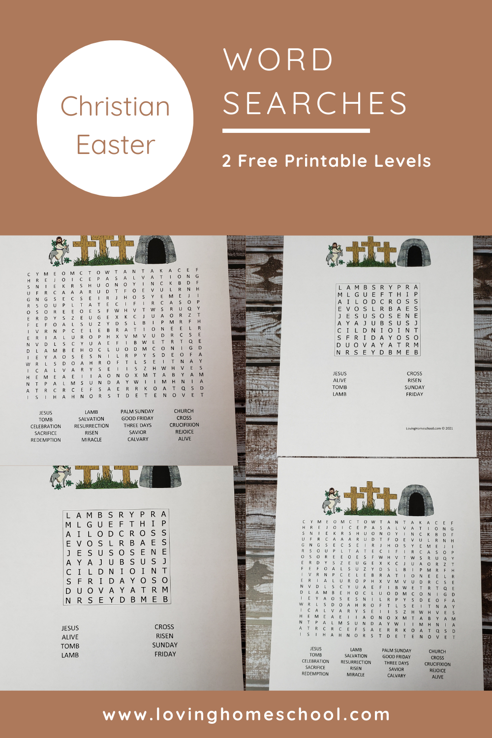 Christian Easter Word Search - LovingHomeschool.com