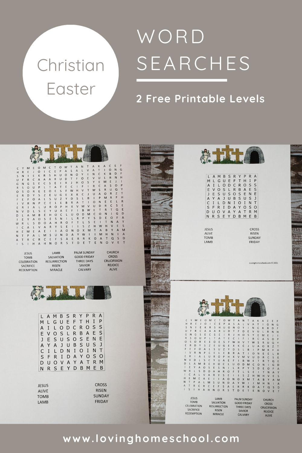 Christian Easter Word Search - LovingHomeschool.com