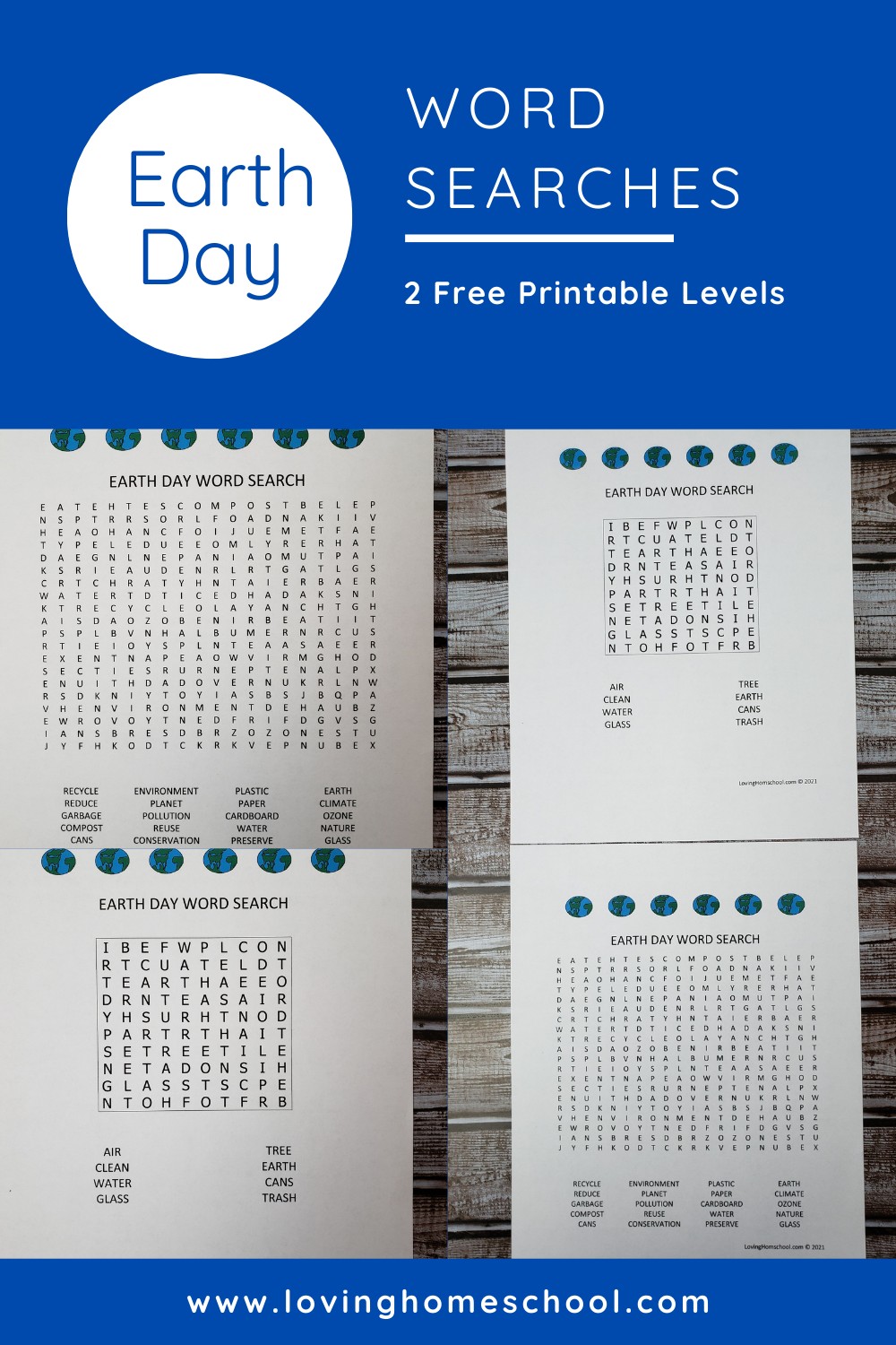 Earth Day Word Search - LovingHomeschool.com