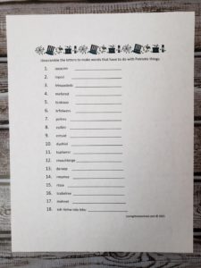 Patriotic Word Scramble - LovingHomeschool.com