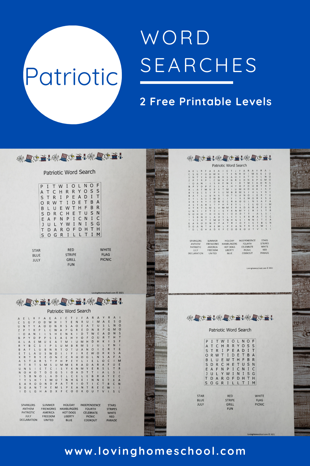 Patriotic Word Search - LovingHomeschool.com