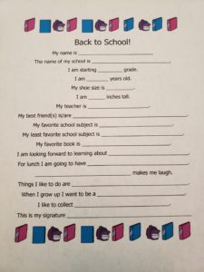 Back to School About Me Printable - LovingHomeschool.com