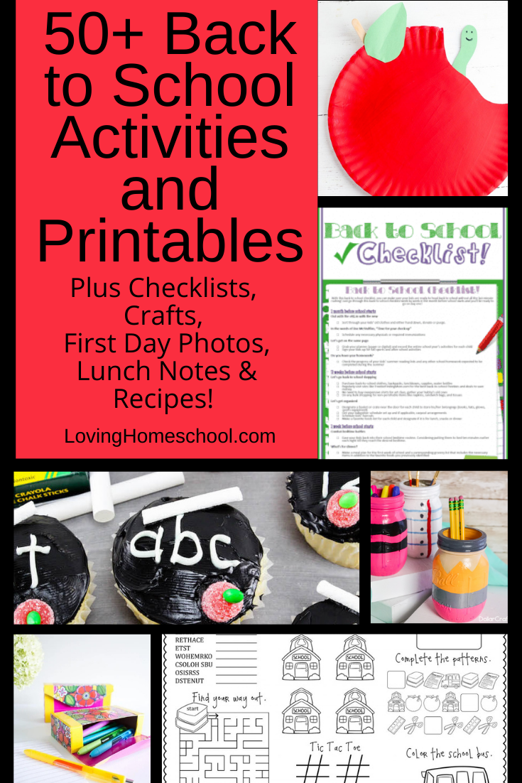 Back to School Activities and Printables - LovingHomeschool.com
