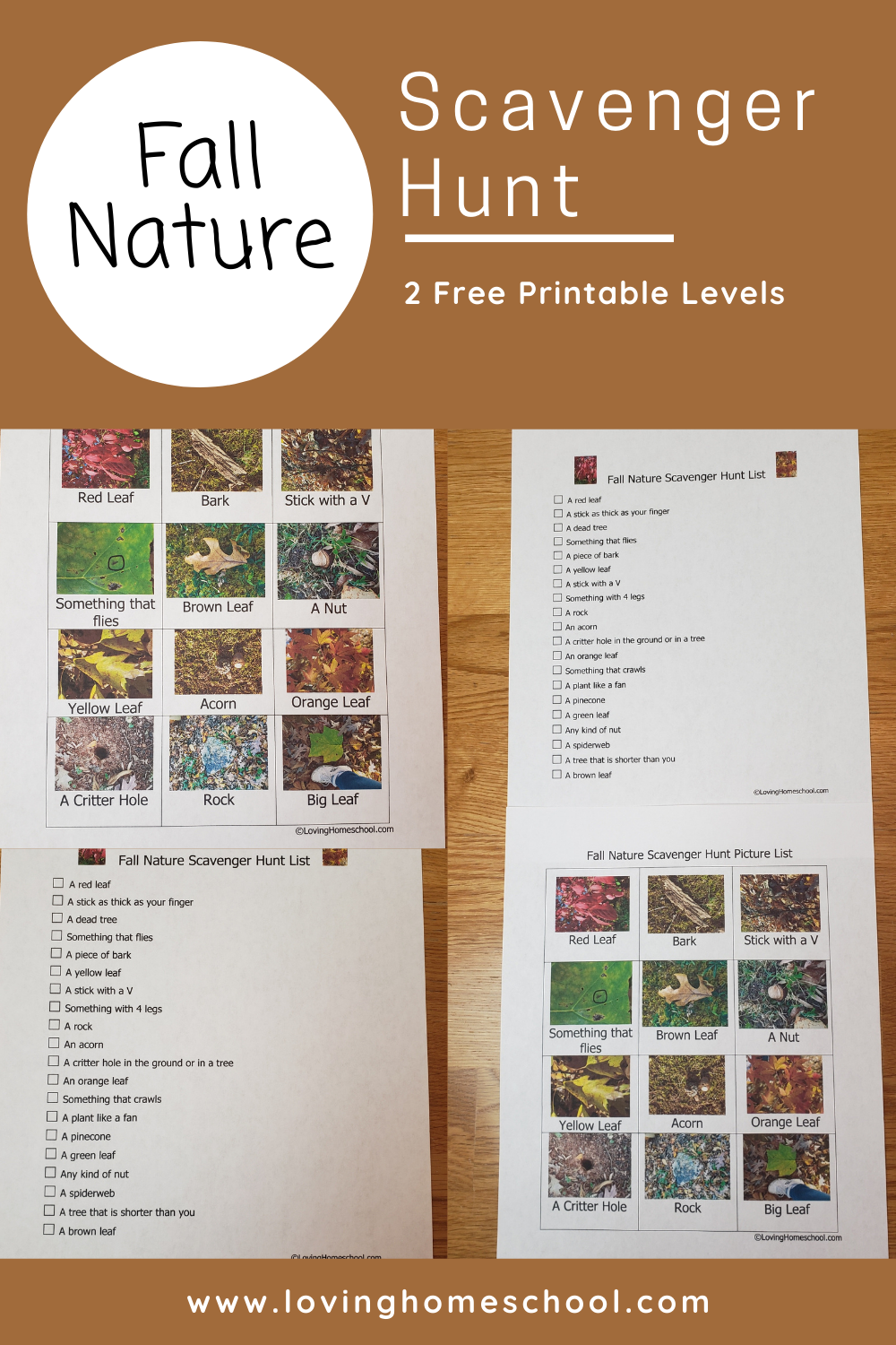 Fall Nature Scavenger Hunt - LovingHomeschool.com