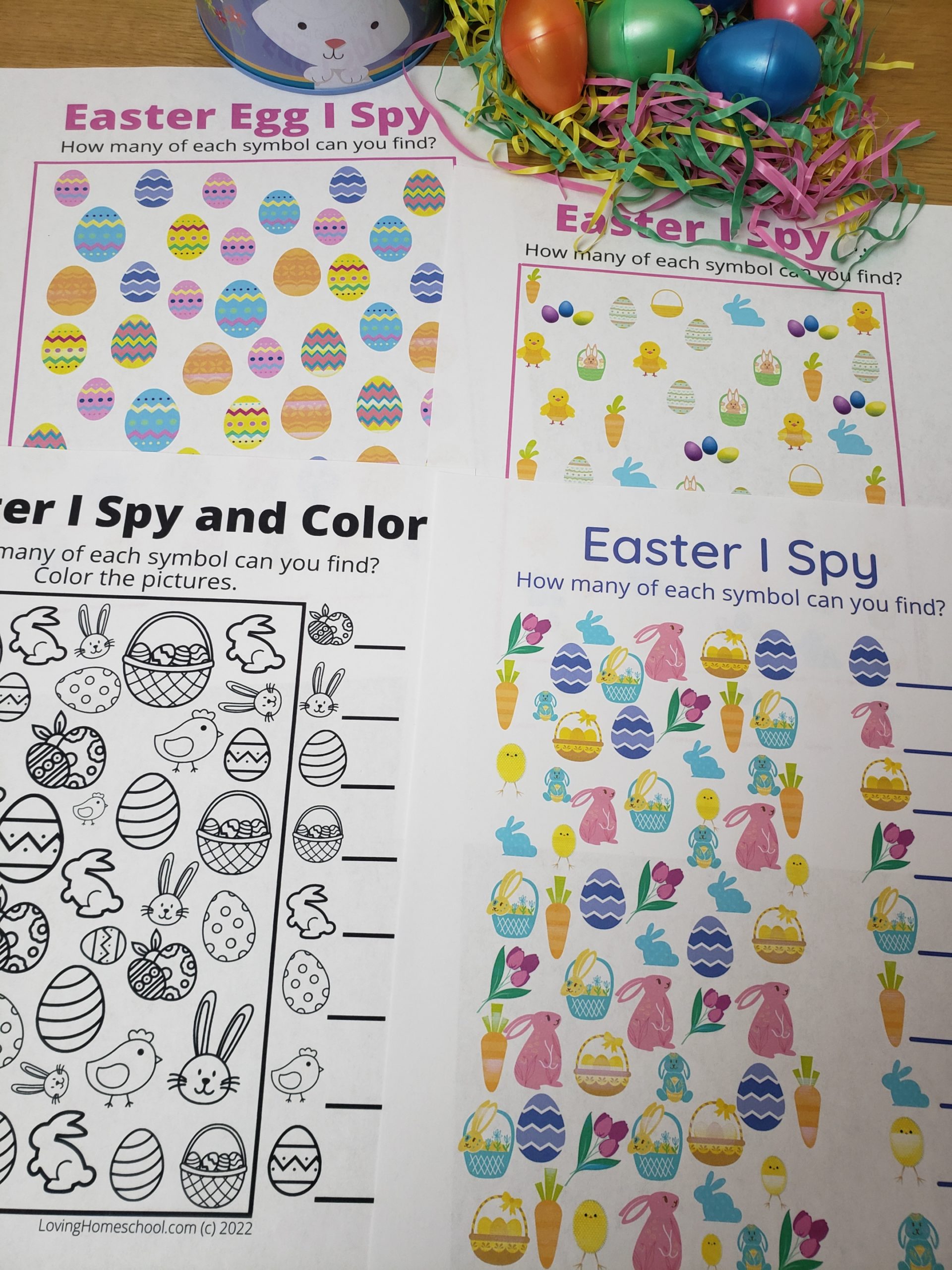 Easter I Spy Printables - LovingHomeschool.com