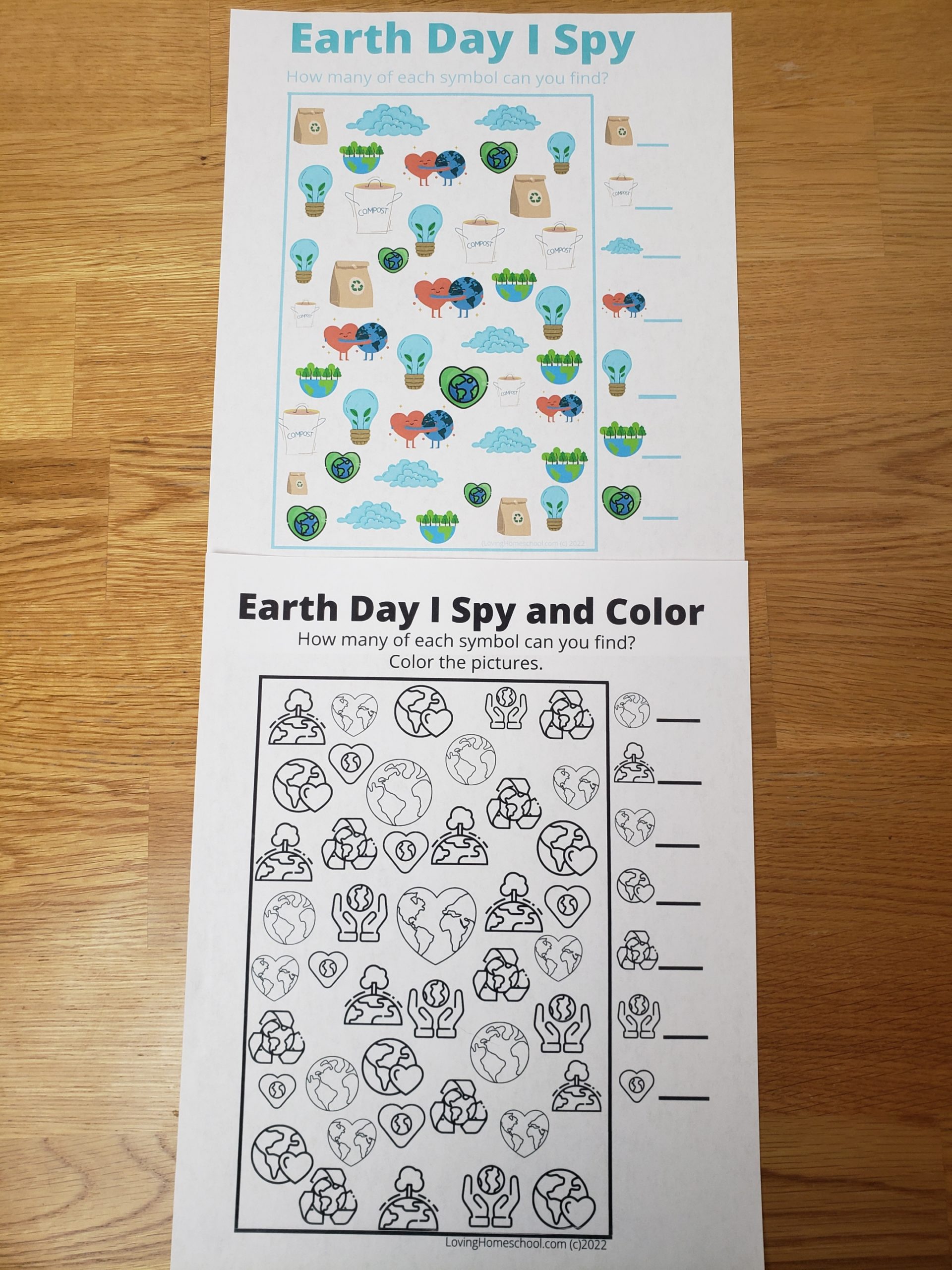 Earth Day I Spy Printables - LovingHomeschool.com