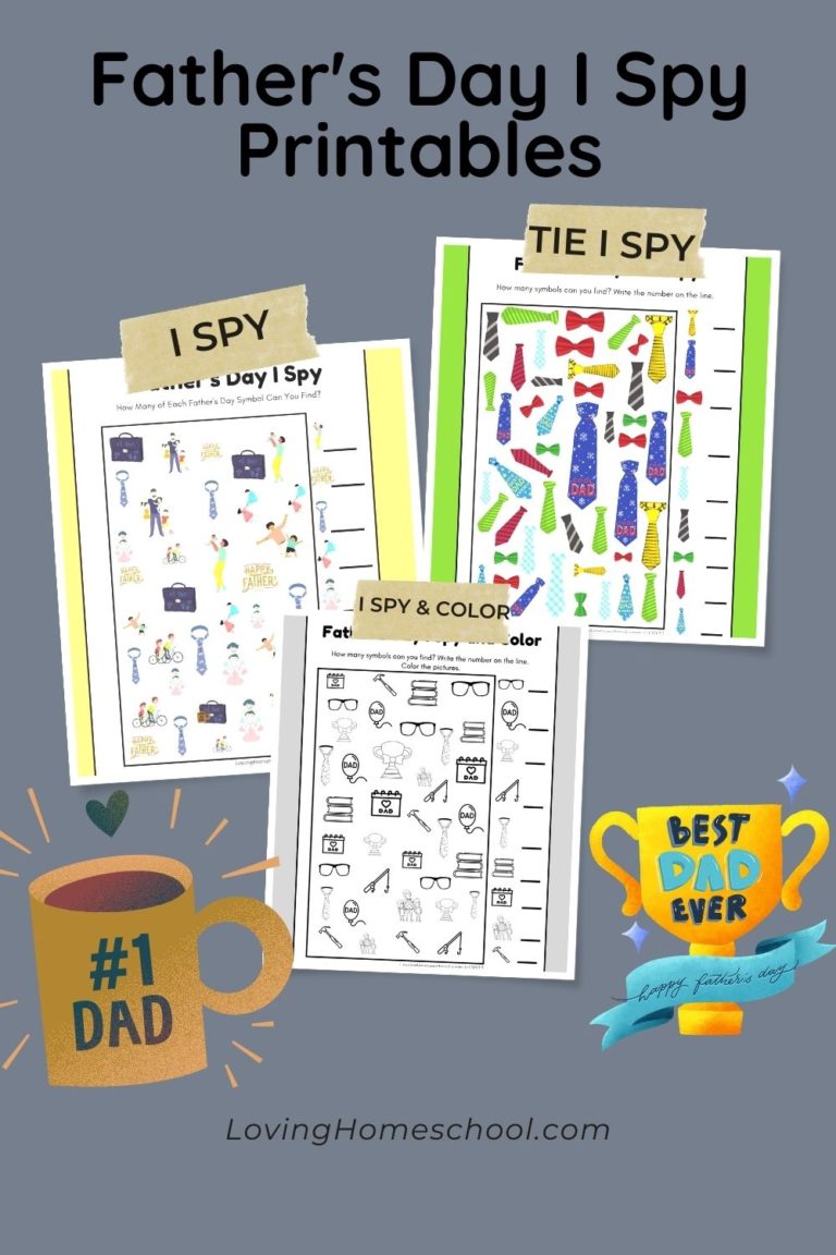 Father’s Day I Spy Printables - LovingHomeschool.com
