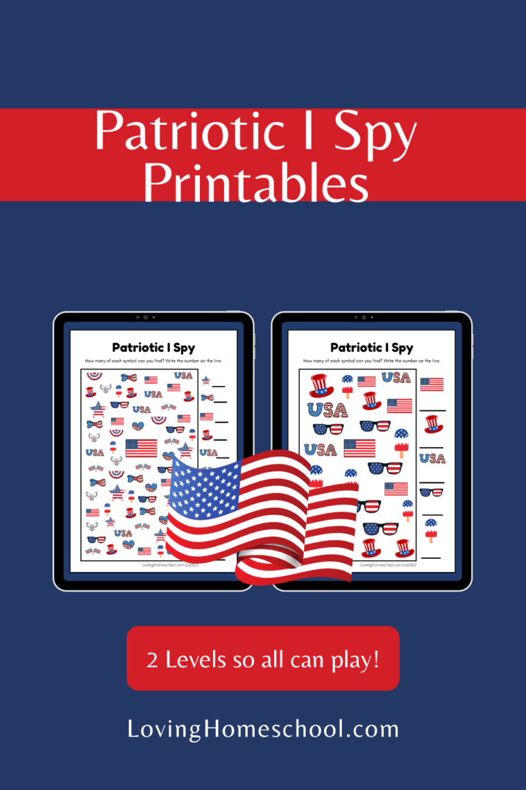 Patriotic I Spy Printables - LovingHomeschool.com