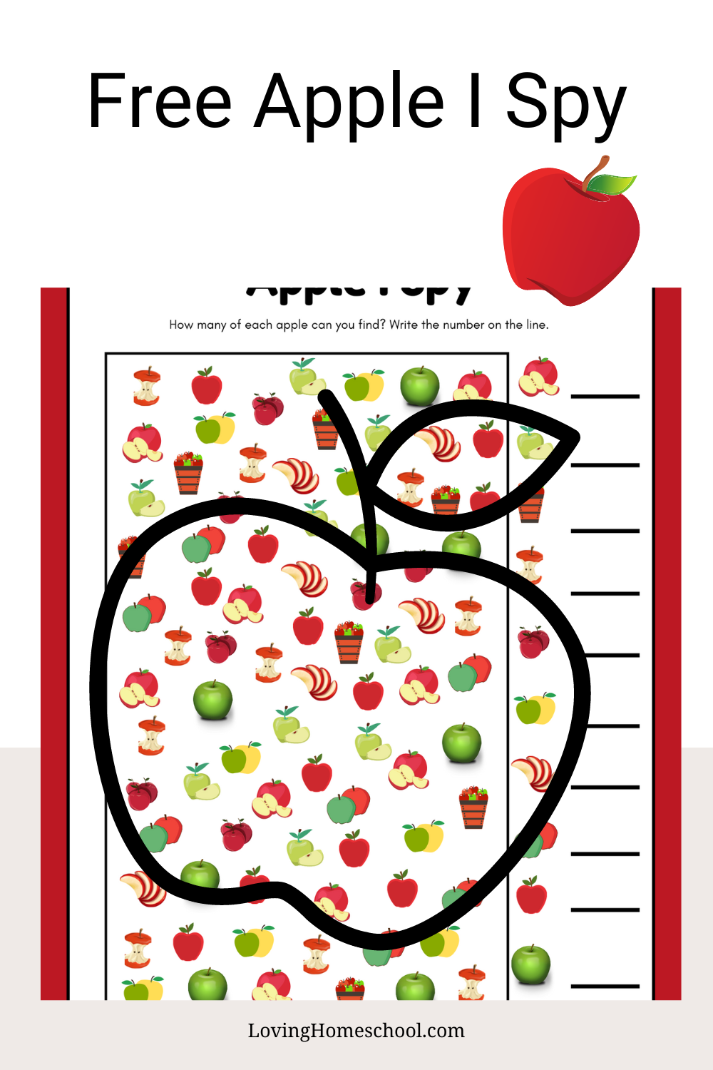 Apple I Spy Printable - LovingHomeschool.com