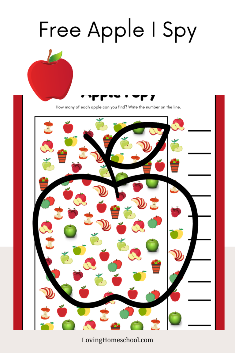 Apple I Spy Printable - LovingHomeschool.com