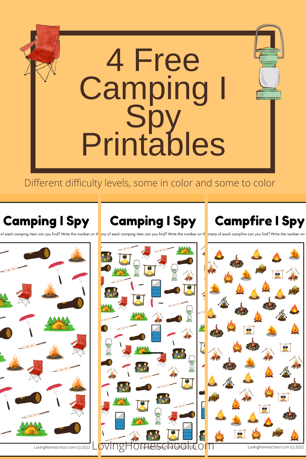Camping I Spy Printables - LovingHomeschool.com