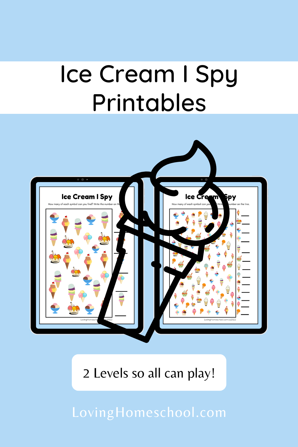 Ice Cream I Spy Printables - LovingHomeschool.com