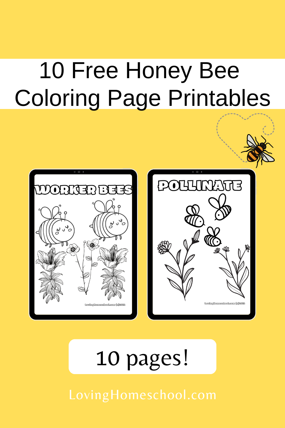 10 Honey Bee Coloring Pages - LovingHomeschool.com