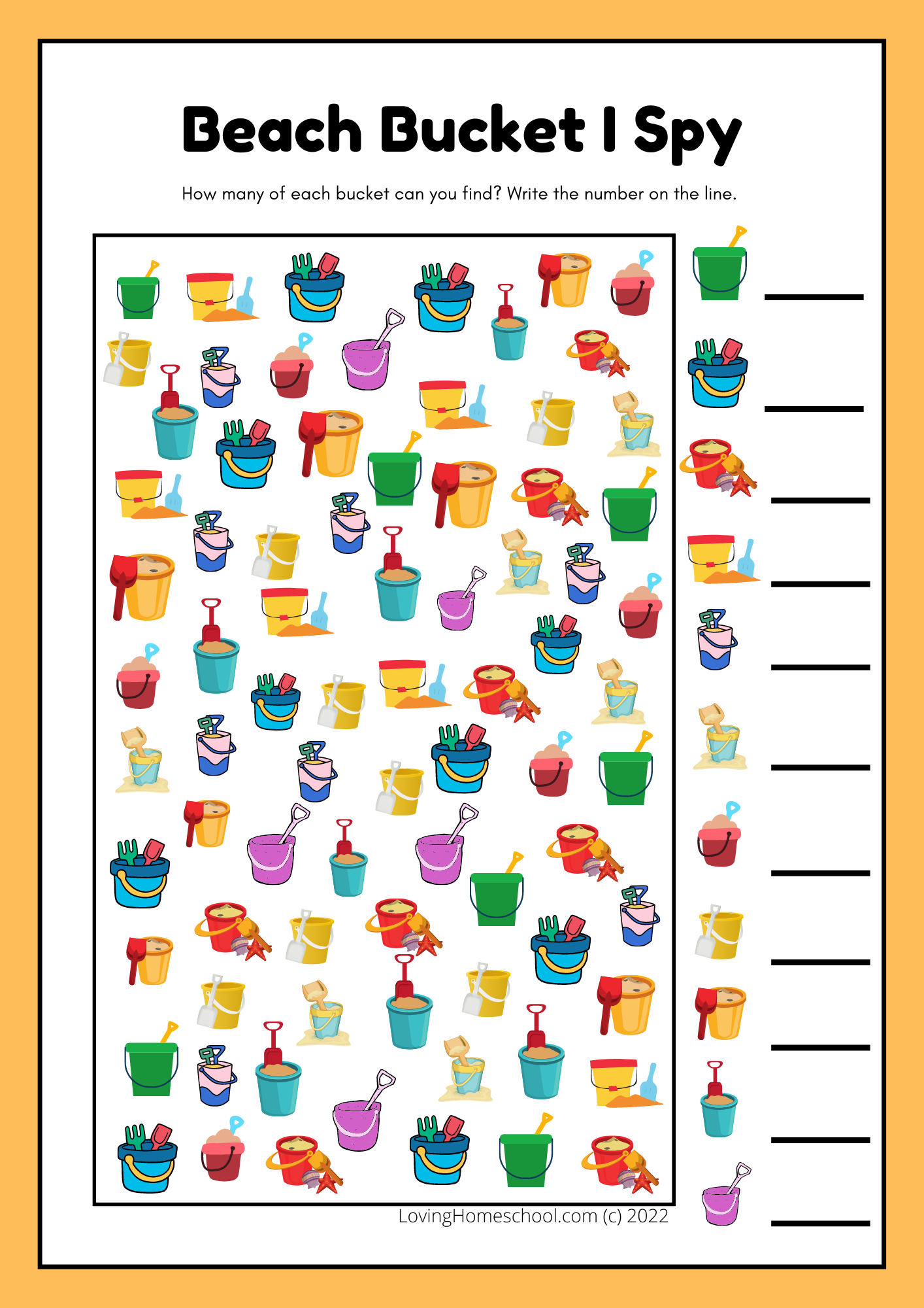 Beach I Spy Printables - LovingHomeschool.com