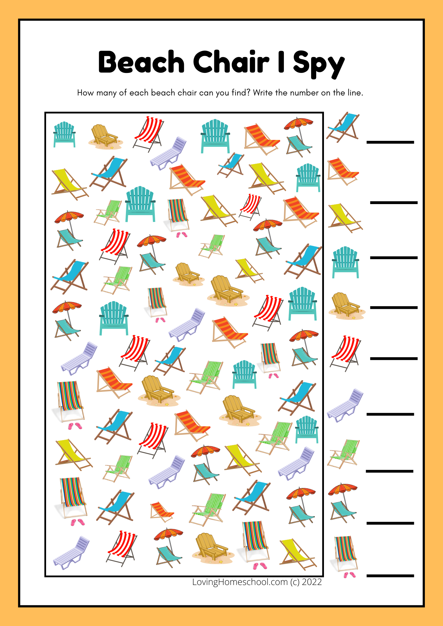 Beach I Spy Printables - LovingHomeschool.com