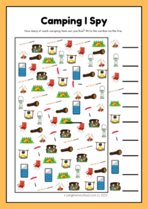 Camping I Spy Printables - LovingHomeschool.com