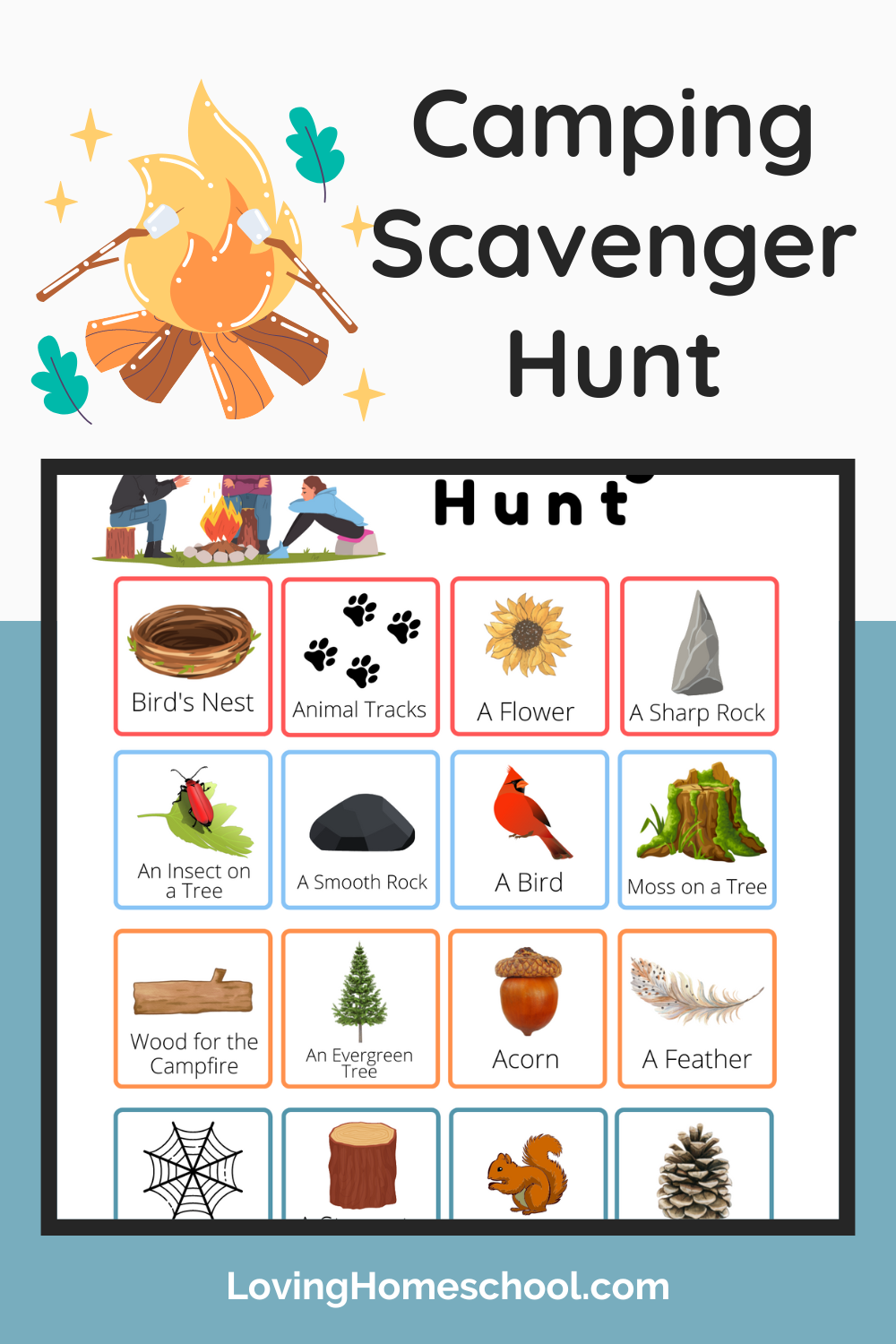 Camping Scavenger Hunt - LovingHomeschool.com