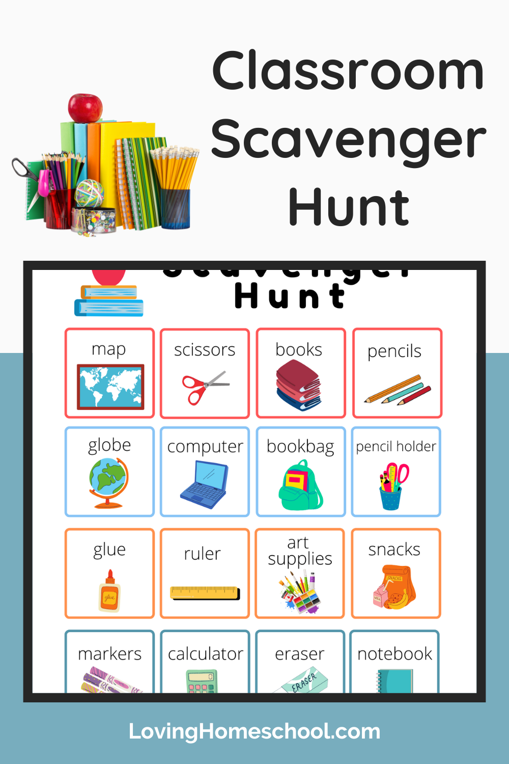 Classroom Scavenger Hunt - LovingHomeschool.com