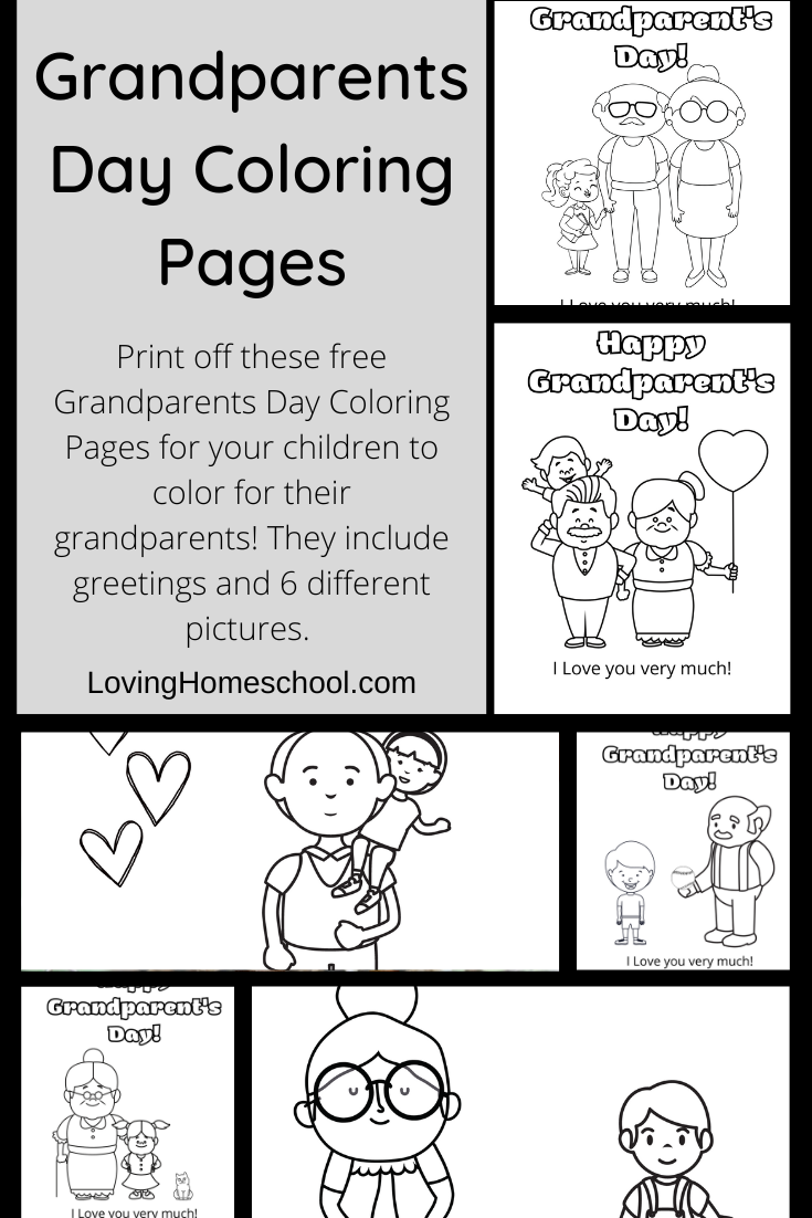 Grandparents Day Coloring Pages - LovingHomeschool.com