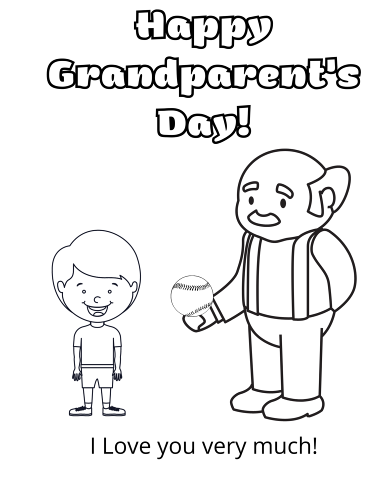 Grandparents Day Coloring Pages - LovingHomeschool.com