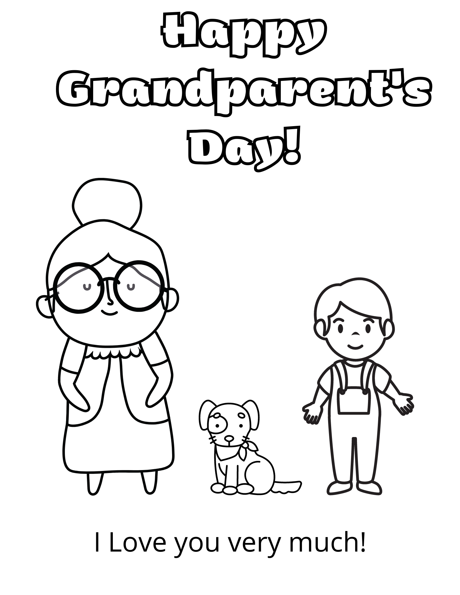 Grandparents Day Coloring Pages - LovingHomeschool.com