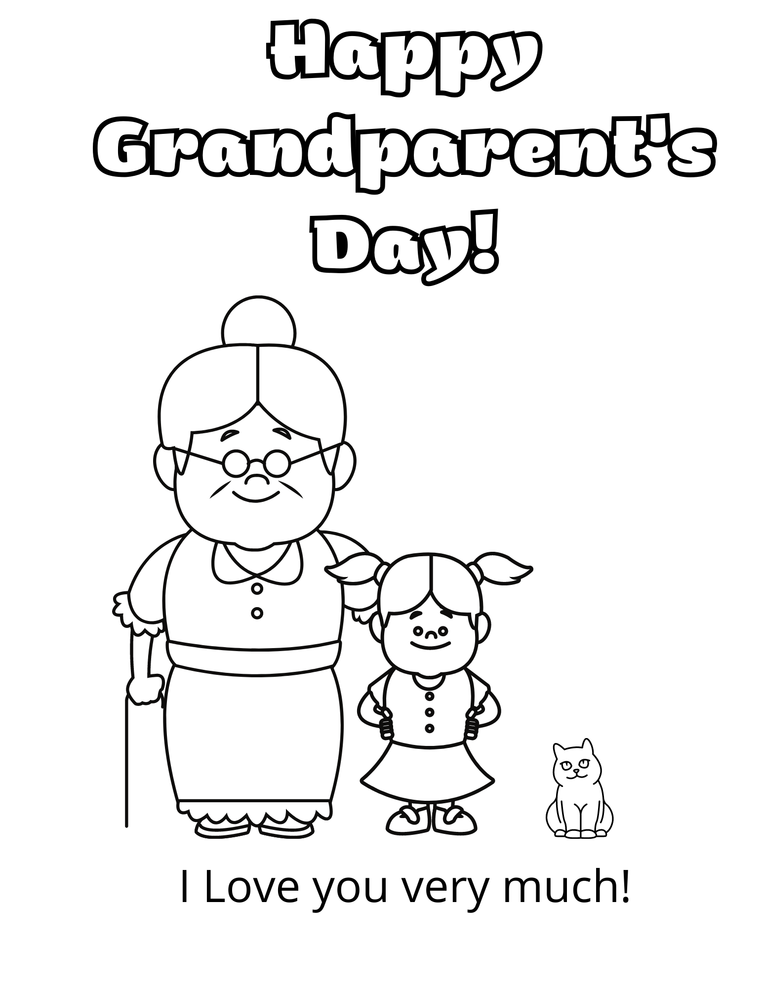 Grandparents Day Coloring Pages - LovingHomeschool.com