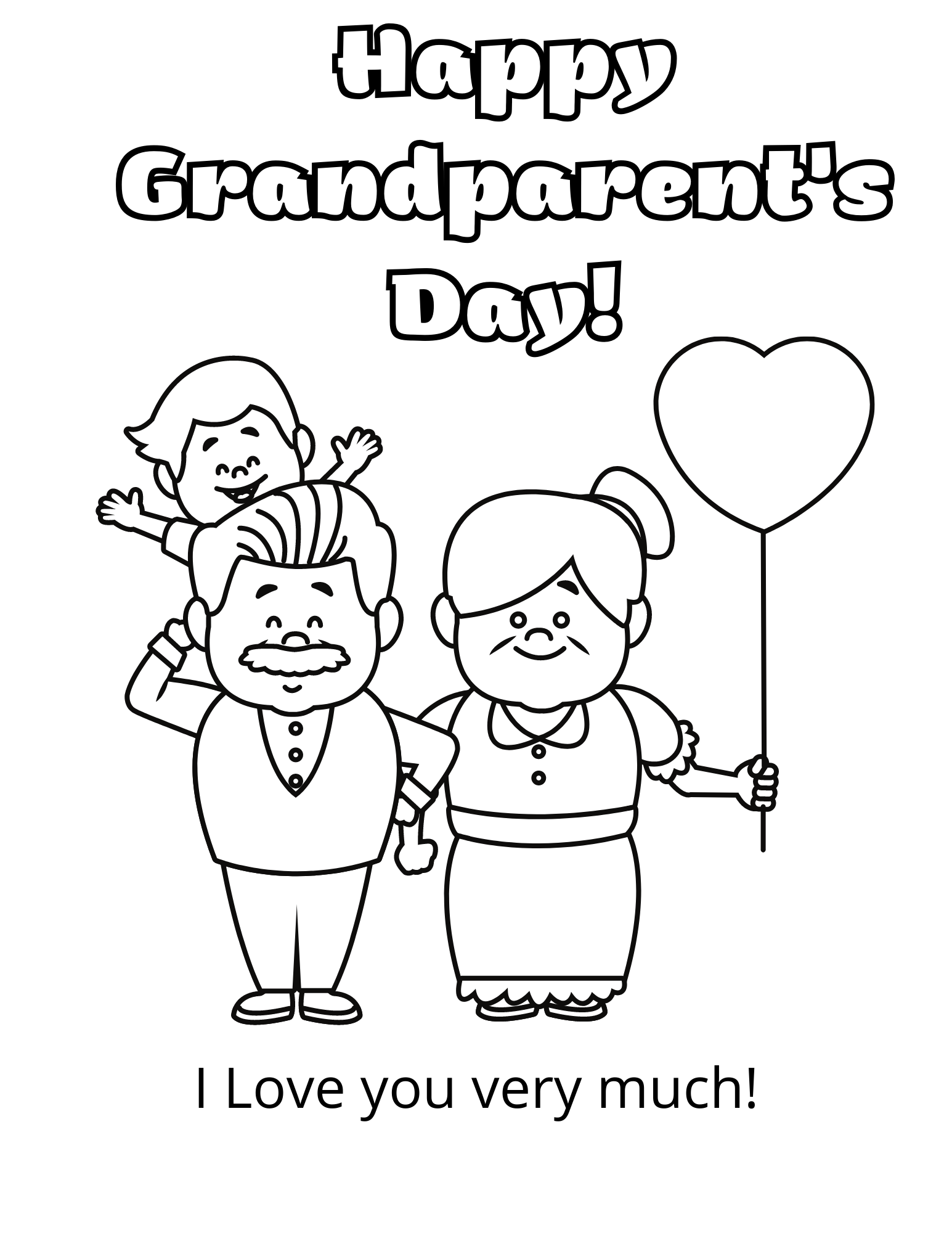 Grandparents Day Coloring Pages - LovingHomeschool.com