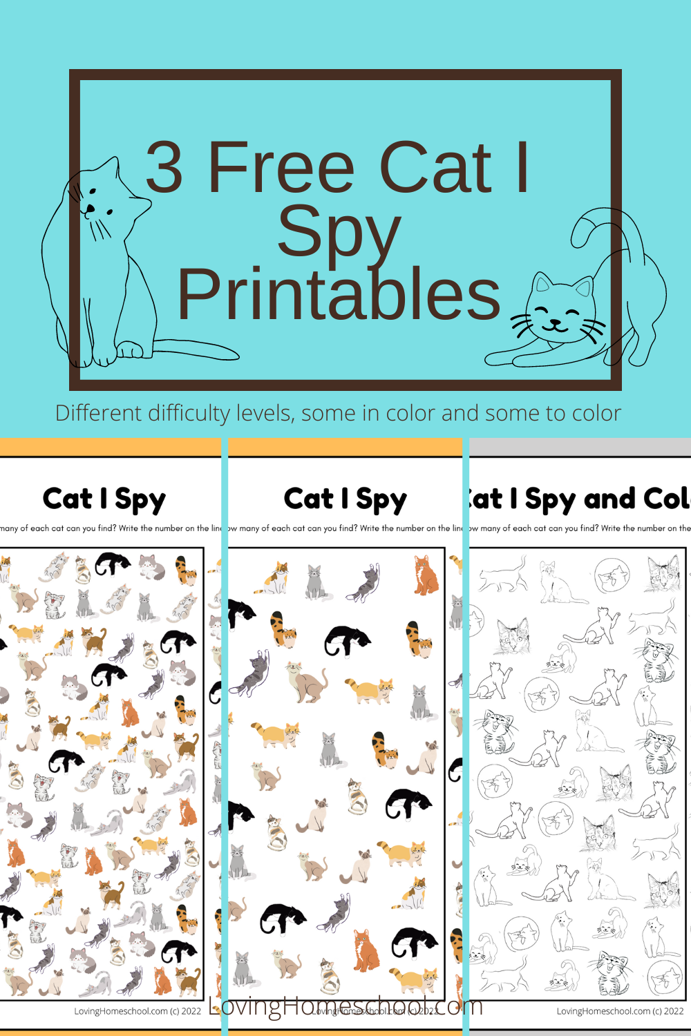Cat I Spy Printables - LovingHomeschool.com