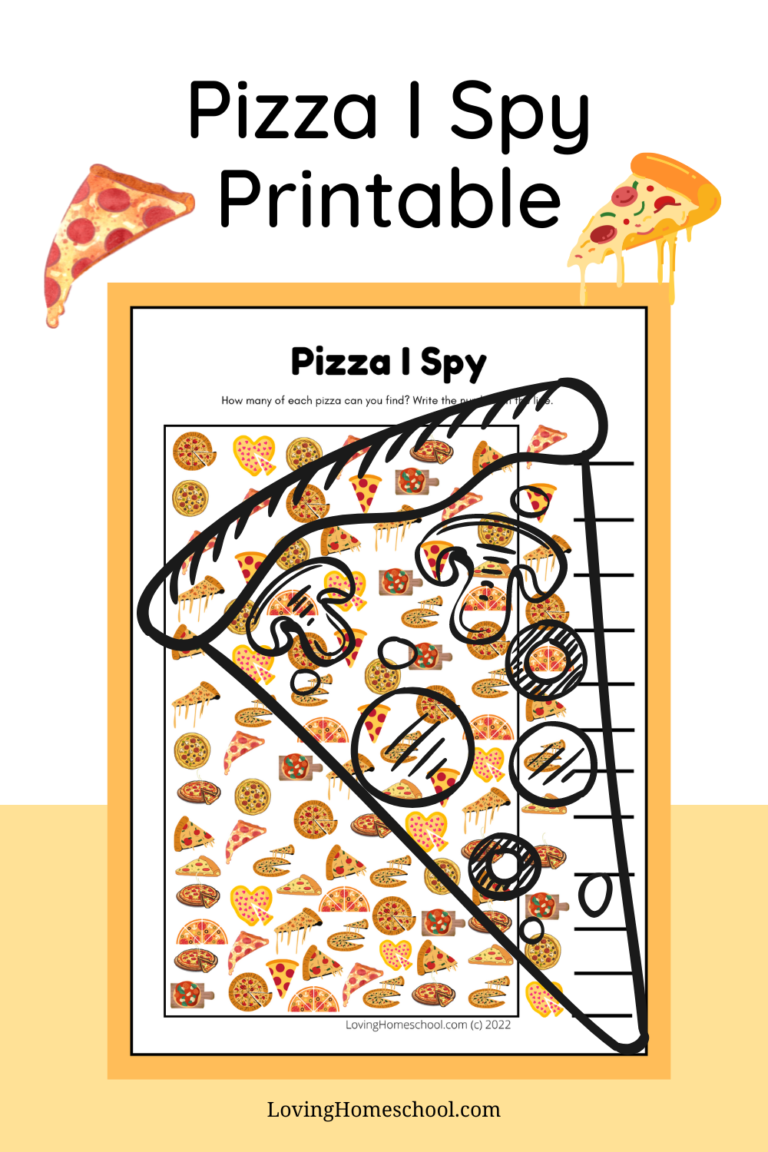 Pizza I Spy Printable - LovingHomeschool.com
