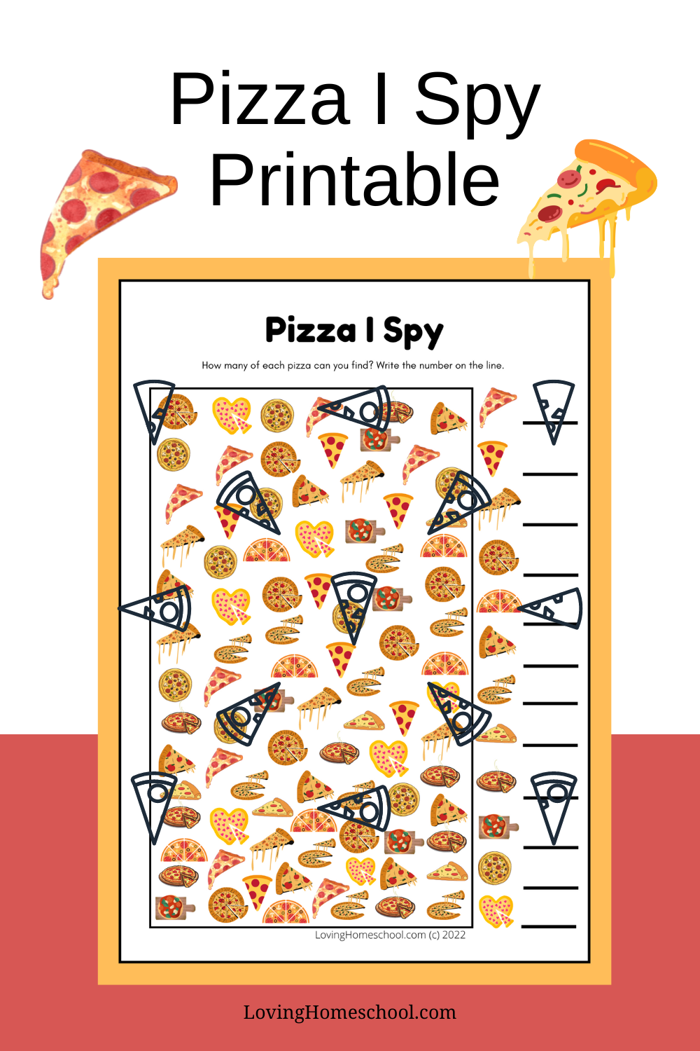 Pizza I Spy Printable - LovingHomeschool.com