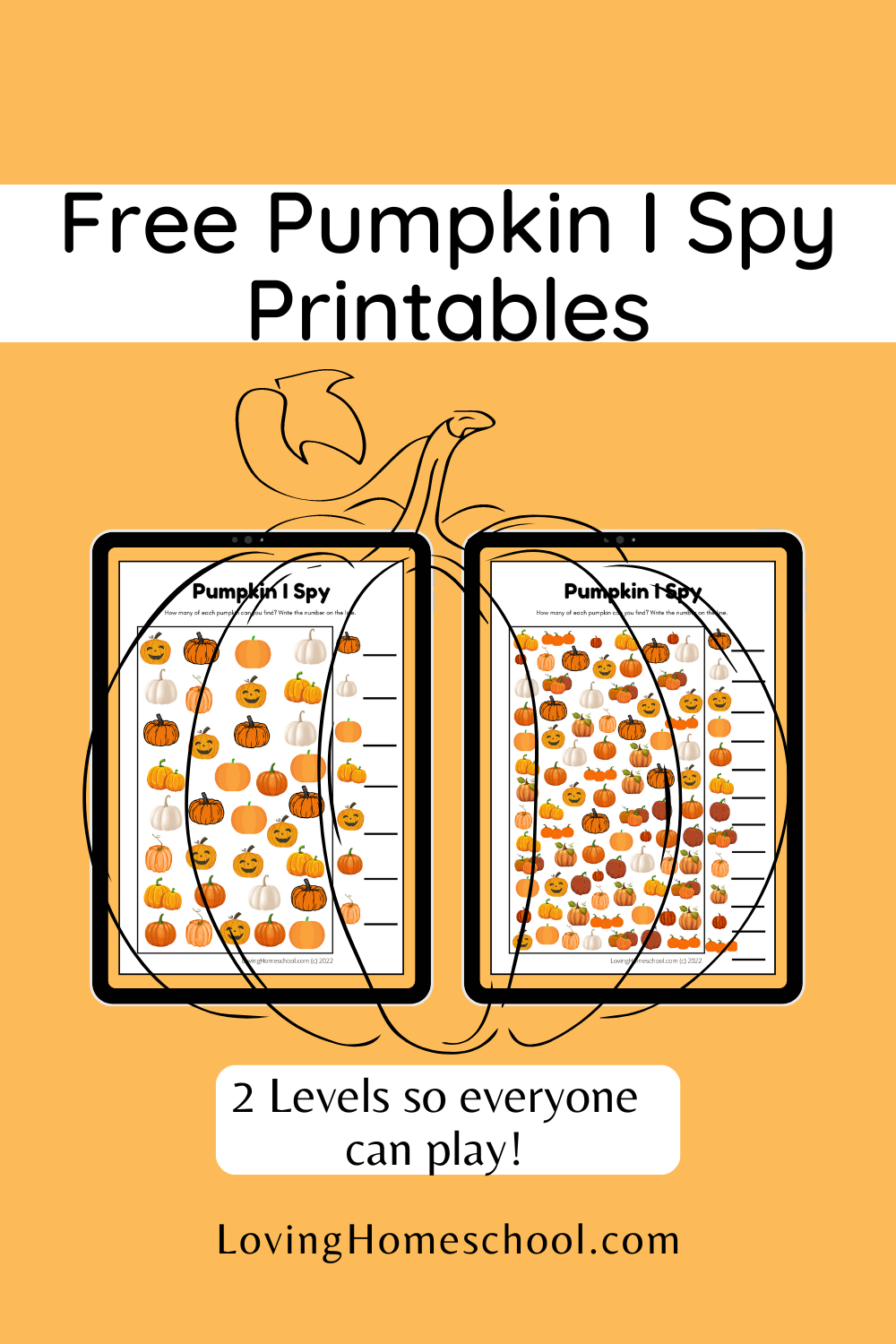Pumpkin I Spy Printables - LovingHomeschool.com