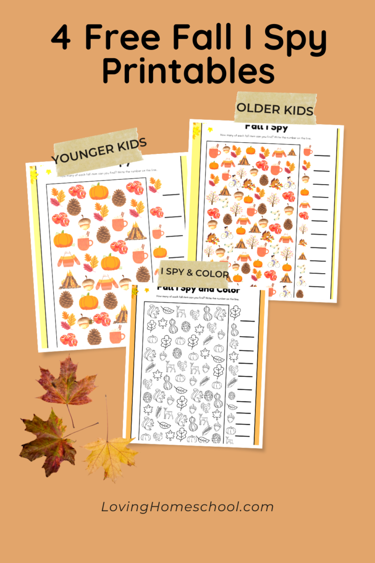 Fall I Spy Printables - LovingHomeschool.com