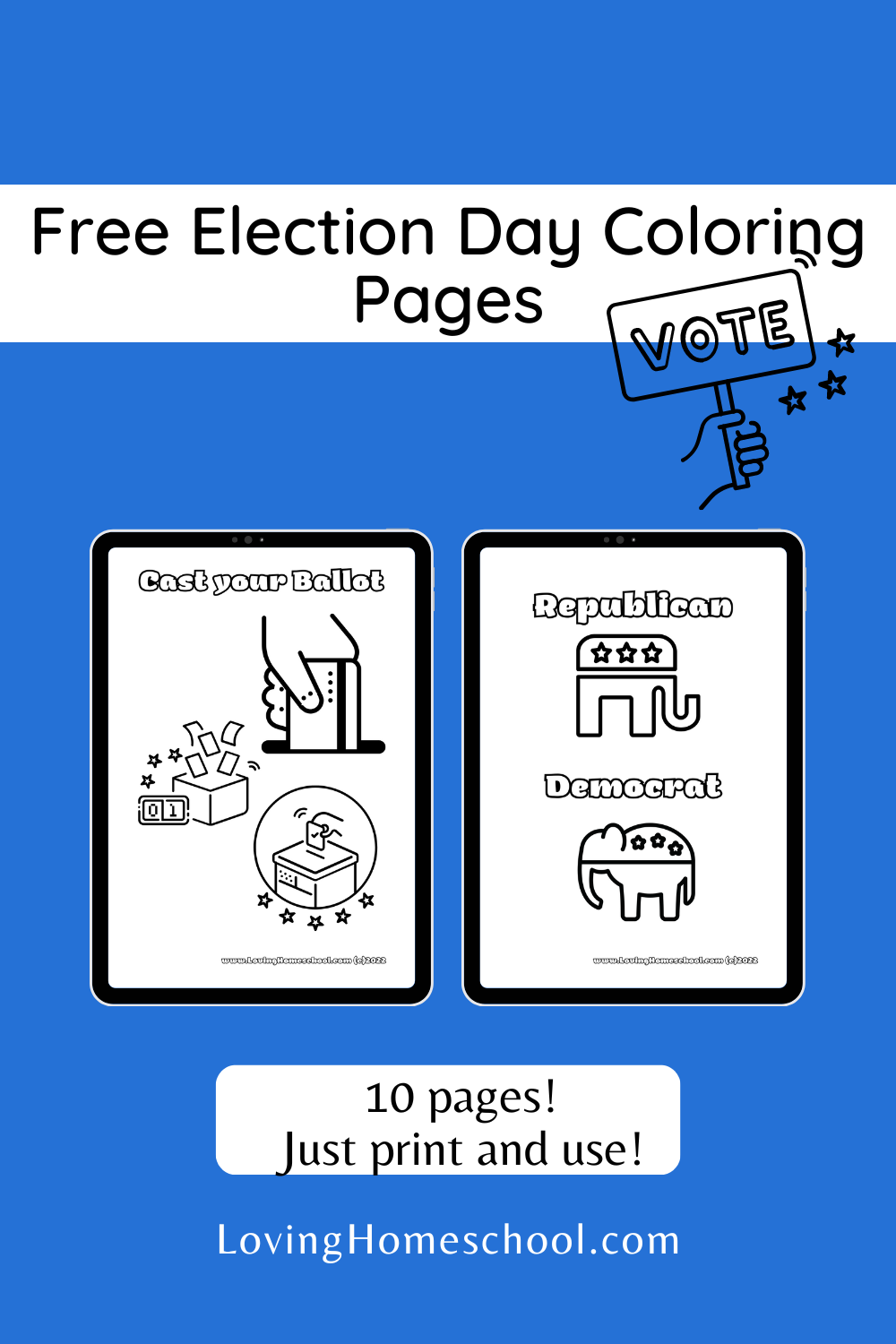 Election Day Coloring Pages - LovingHomeschool.com