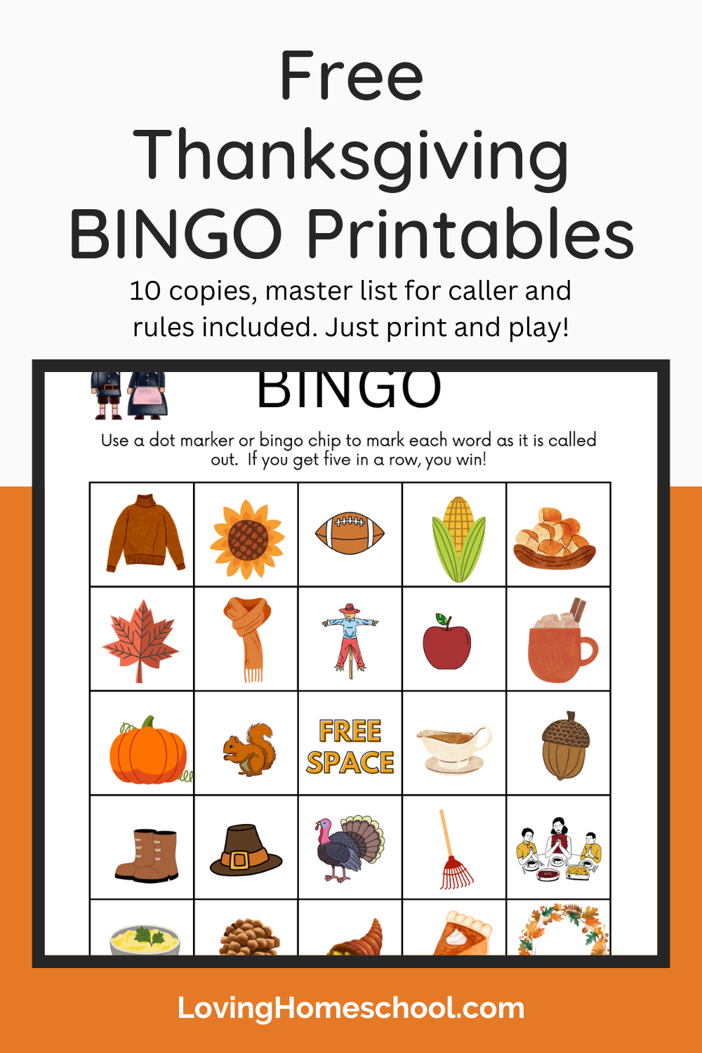 Thanksgiving BINGO Printables - LovingHomeschool.com