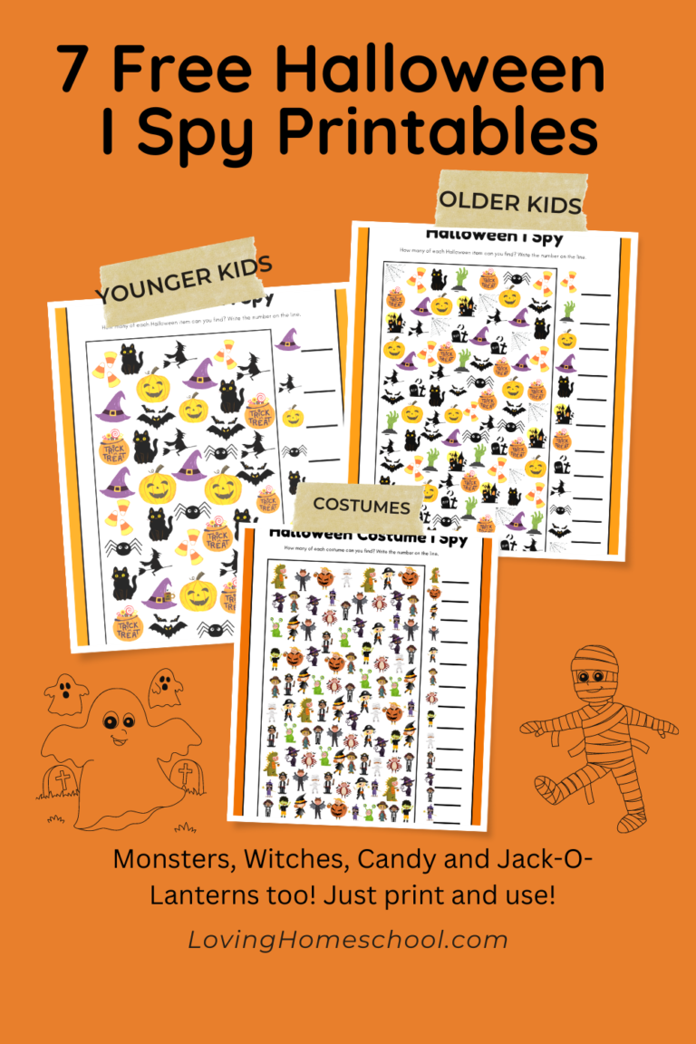 7 Halloween I Spy Printables - LovingHomeschool.com