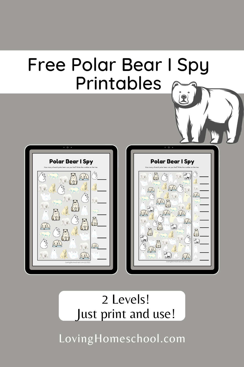 Polar Bear I Spy Printables - LovingHomeschool.com
