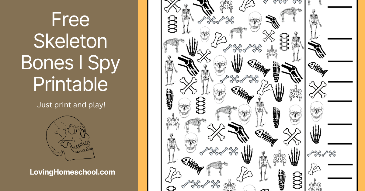 Skeleton Bones I Spy Printable - LovingHomeschool.com