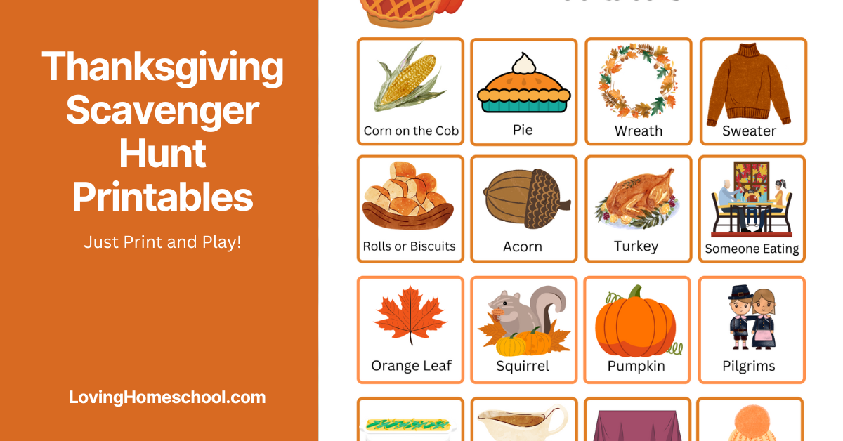 Thanksgiving Scavenger Hunt - LovingHomeschool.com
