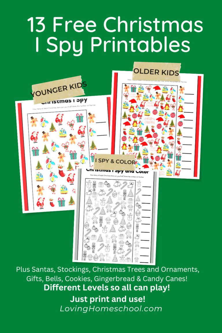 13 Christmas I Spy Printables - LovingHomeschool.com