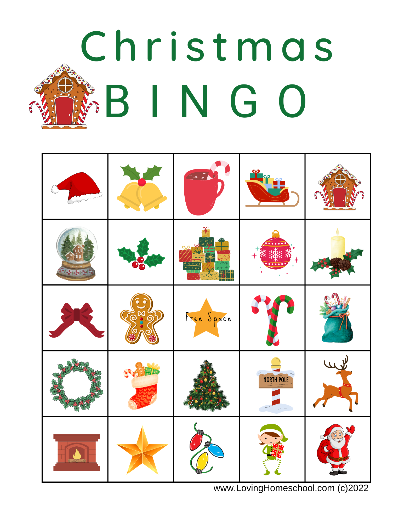 Free Christmas BINGO Printables - LovingHomeschool.com
