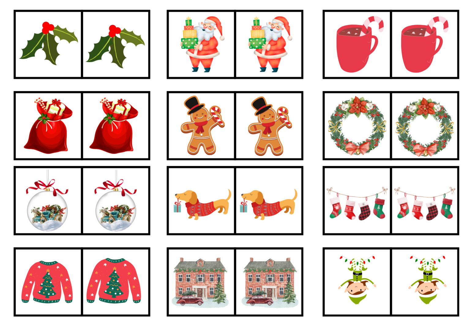 Free Printable Christmas Memory Matching Game - LovingHomeschool.com