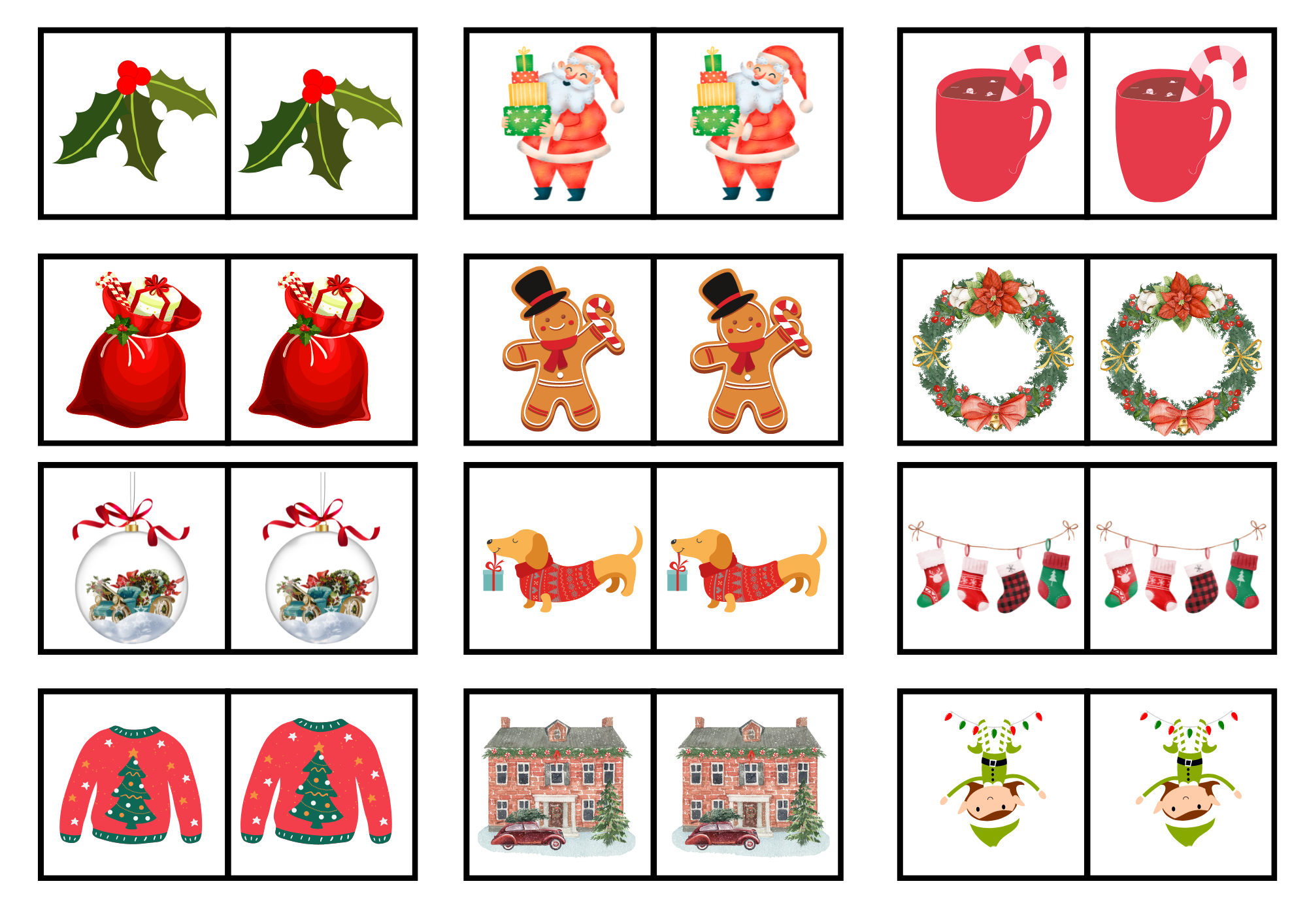 Free Printable Christmas Memory Matching Game - LovingHomeschool.com